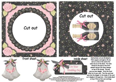 Wedding Circle Aperture Square Dangler Card - CUP129398_56 | Craftsuprint
