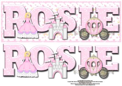 Pretty Princess Rosie Large Dl Name Card with Decoupage - CUP171643_56 ...