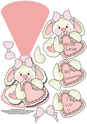 Ruby Loves You Wobble Card with Decoupage - CUP171702_56 | Craftsuprint
