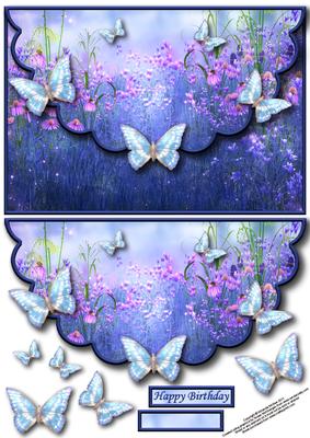 Butterfly Fantasy Envelope Card with Decouapge - CUP177906_56 ...