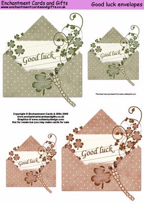 Good Luck Envelope Toppers - CUP25232_56 | Craftsuprint