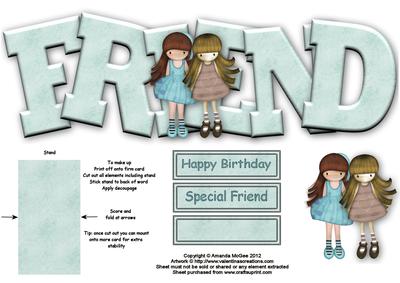 Best Buddies Friend Large Dl Standalone Word Card - CUP290919_56 ...