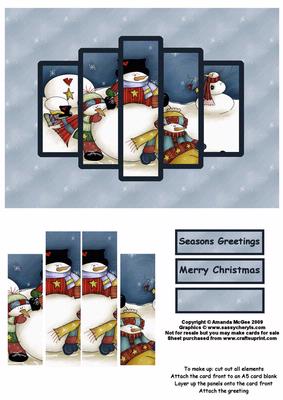 Snowmen Making Friends Pyramid Panel - CUP29714_56 | Craftsuprint