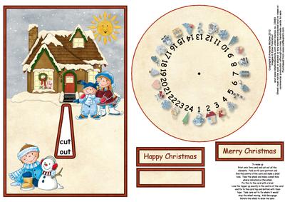 Our Christmas House Advent Wheel Card - CUP343138_56 | Craftsuprint