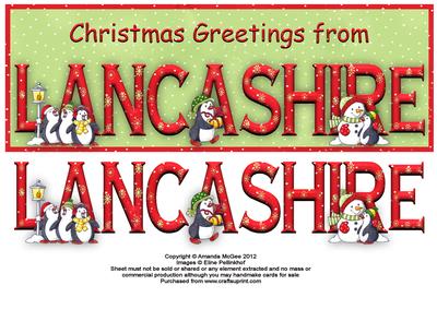Merry Christmas from Lancashire Large Dl Word Card - CUP363627_56 ...
