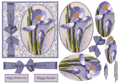 Blue Iris Card Front and Pyramid - CUP54045_56 | Craftsuprint