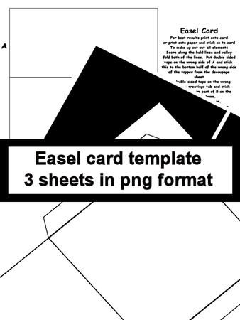 Easel Card Template with Embelishment Sheet and Evelope - CUP57356_56 ...