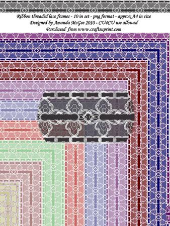 Ribbon Threaded Lace Frames - 10 Items - CUP64639_56 | Craftsuprint
