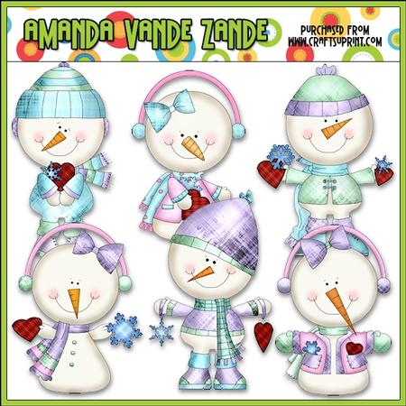 Snowy Valentine Clip Art - CUP492955_1025 | Craftsuprint