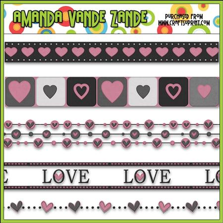 From the Bottom of My Heart Borders - CUP493107_1025 | Craftsuprint