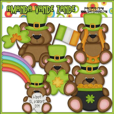 Little Irish Bears Clip Art - CUP510980_1025 | Craftsuprint