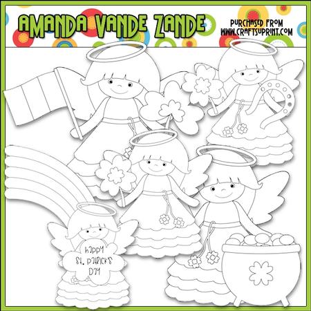 Little Irish Angels Digital Stamp Clip Art - CUP510981_1025 | Craftsuprint