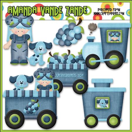 Berry Sweet Choo Choo (blueberry) Clip Art - CUP513466_1025 | Craftsuprint