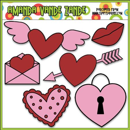 Valentine's Day Doodles 1 Clip Art - CUP516542_1025 | Craftsuprint