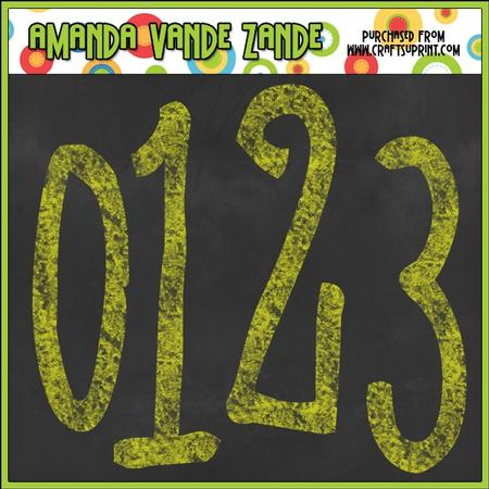 Chalk Numbers (yellow) - CUP540790_1025 | Craftsuprint