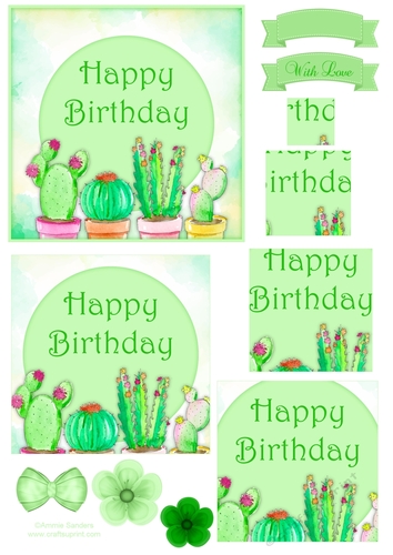 Cactus Birthday Stacker & Embellishments - CUP1029707_5 | Craftsuprint