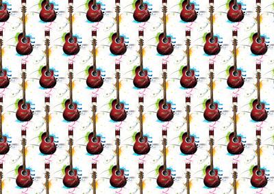 Rock & Roll Guitar Backing Paper - CUP104590_5 | Craftsuprint
