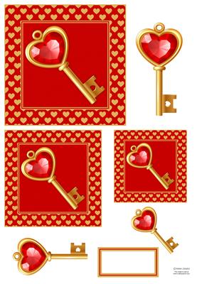 Red Crystal Key Toppers - CUP120643_5 | Craftsuprint