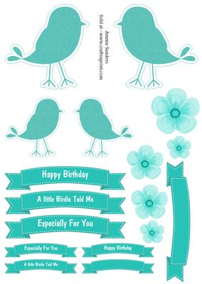 Doodle Dandy Birds Embellishments - Blue - Set 1 - CUP444840_5 ...