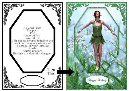 A5 Layered Card Template, Png, Layered Psp & Layered Psd - CUP457199_5 ...