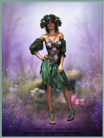 Mother Nature Spring Digital Art Cu - CUP457436_5 | Craftsuprint