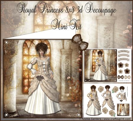 Royal Princess 8x8 3D Decoupage Mini Kit - CUP475061_5 | Craftsuprint