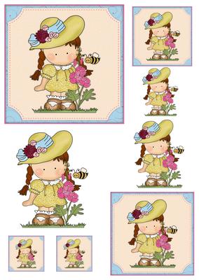 Sweet Flower Girl Topper Sheet - CUP479413_5 | Craftsuprint