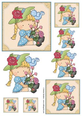 Sweet Flower Girl Topper Sheet - CUP480565_5 | Craftsuprint