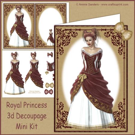 Royal Princess Beauty Decoupage Mini Kit - CUP482981_5 | Craftsuprint