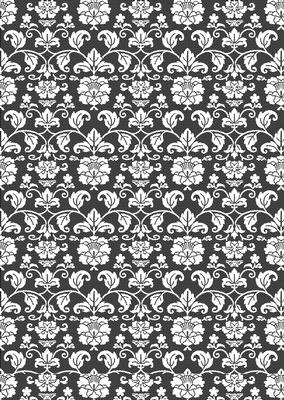 Black & White Fancy Lace A4 Backing Paper - CUP50000_5 | Craftsuprint