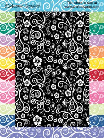 Bright Shades Floral Swirls A4 Backing Papers Set 2 - CUP51956_5 ...