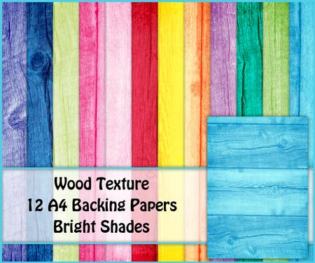 Wood Texture 12 A4 Backing Papers - Bright Shades - CUP612947_5 ...