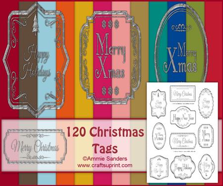 120 Christmas Tags / Sentiments - CUP651508_5 | Craftsuprint