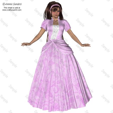 Stunning Beauty in a Textured Pink Dress Png Graphic - CUP68941_5 ...