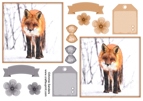 Winter Fox Toppers & Embellishments - CUP734976_5 | Craftsuprint