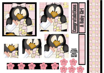 Baby Penguin Pingu Girl Pyramid and Border Design - CUP102469_576 ...