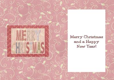 Patchwork Merry Christmas Card Insert 1 - CUP132236_576 | Craftsuprint