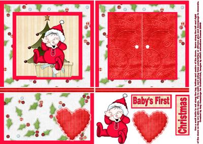 Open the Door! Baby's First Christmas Card - CUP135867_576 | Craftsuprint