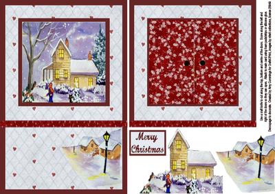Open the Door! Christmas House Card - CUP136137_576 | Craftsuprint