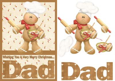 Merry Christmas Dad A5 Decoupage Card - CUP151736_576 | Craftsuprint