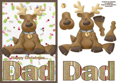 Happy Christmas Dad A5 Decoupage - CUP153688_576 | Craftsuprint