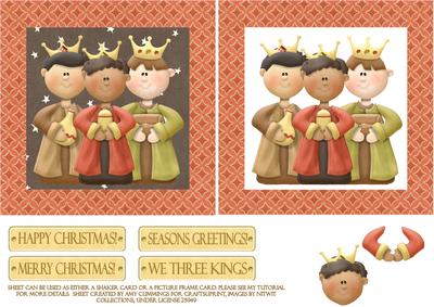 We Three Kings Shaker/picture Frame Card - CUP214034_576 | Craftsuprint