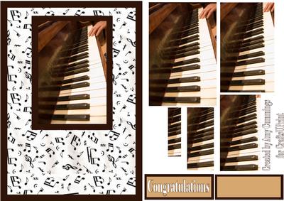 Piano Music Congratulations Card Front - CUP73207_576 | Craftsuprint