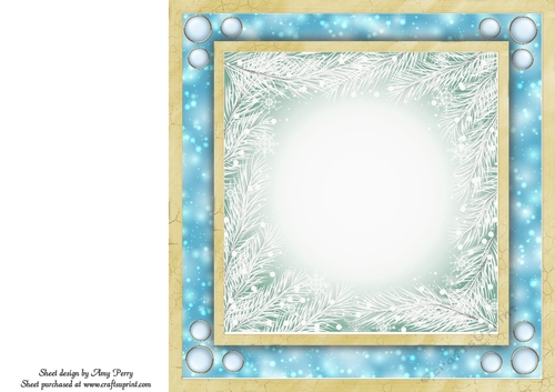 Beautiful Blue Frame Blank 8x8 - CUP1006812_983 | Craftsuprint