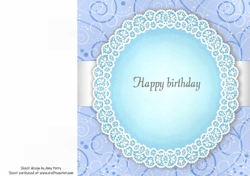 Beautiful blue lace frame 8x8 - CUP1025613_983 | Craftsuprint