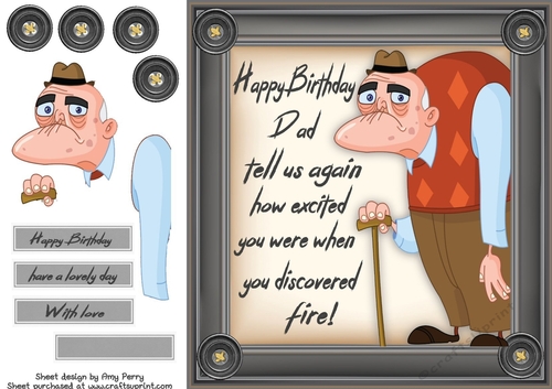 Funny Old Man Humour 3 8x8 - CUP1041764_983 | Craftsuprint