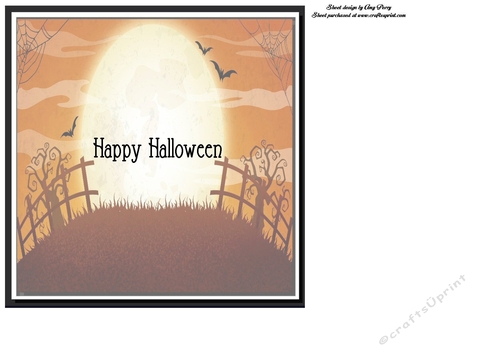 Spooky Halloween Insert 7x7 - CUP1074084_983 | Craftsuprint