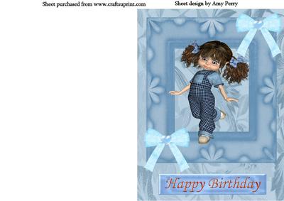 Blue Kiki Girl - CUP217209_983 | Craftsuprint