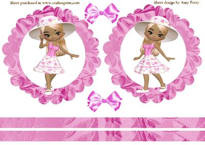 2 Cute Girl Toppers - CUP217596_983 | Craftsuprint