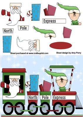 Christmas North Pole Train - CUP235535_983 | Craftsuprint